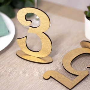 GOLD Table Numbers Wedding Table Decor Wooden Table Numbers, Wedding ...