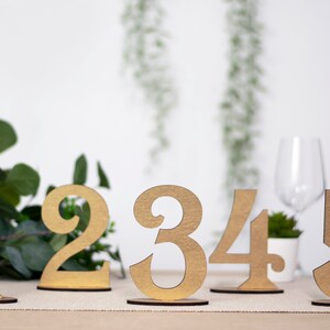 GOLD Table Numbers Wedding Table Decor Wooden Table Numbers, Wedding ...