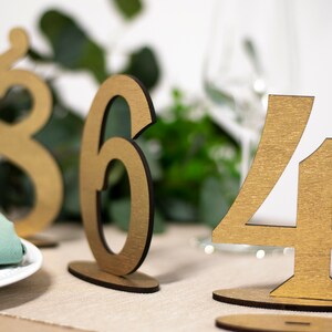 GOLD Table Numbers Wedding Table Decor Wooden Table Numbers, Wedding ...