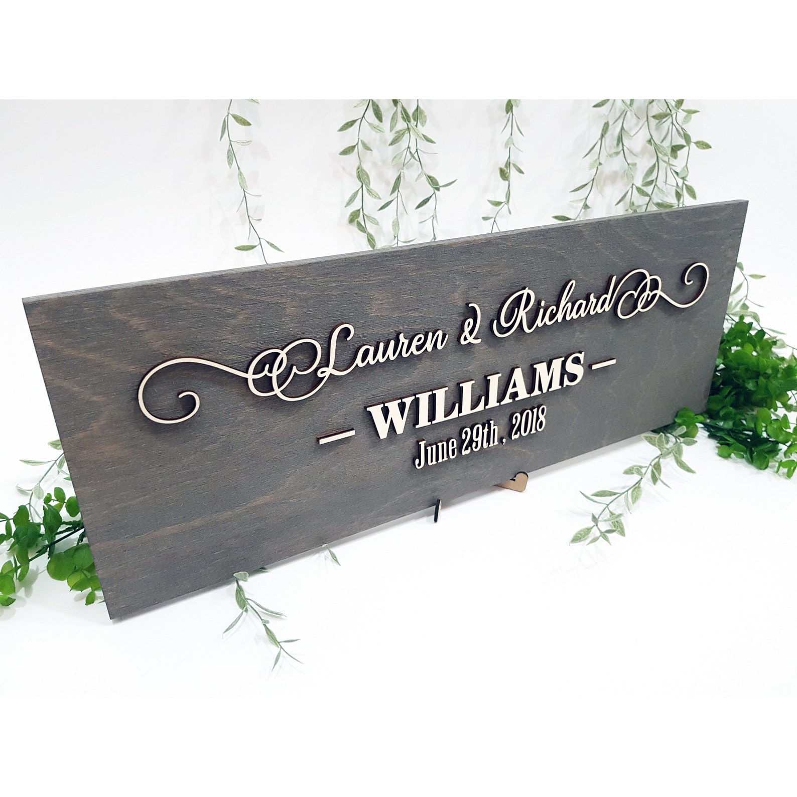 Family Name Signs Wedding Welcome Sign Rustic Wedding Sign | Etsy
