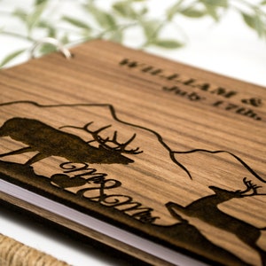 Wood Guest Book Custom Guest Book Rustic Wedding Guest Book - Etsy