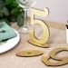 GOLD Table Numbers Wedding Table Decor Wooden Table Numbers - Etsy