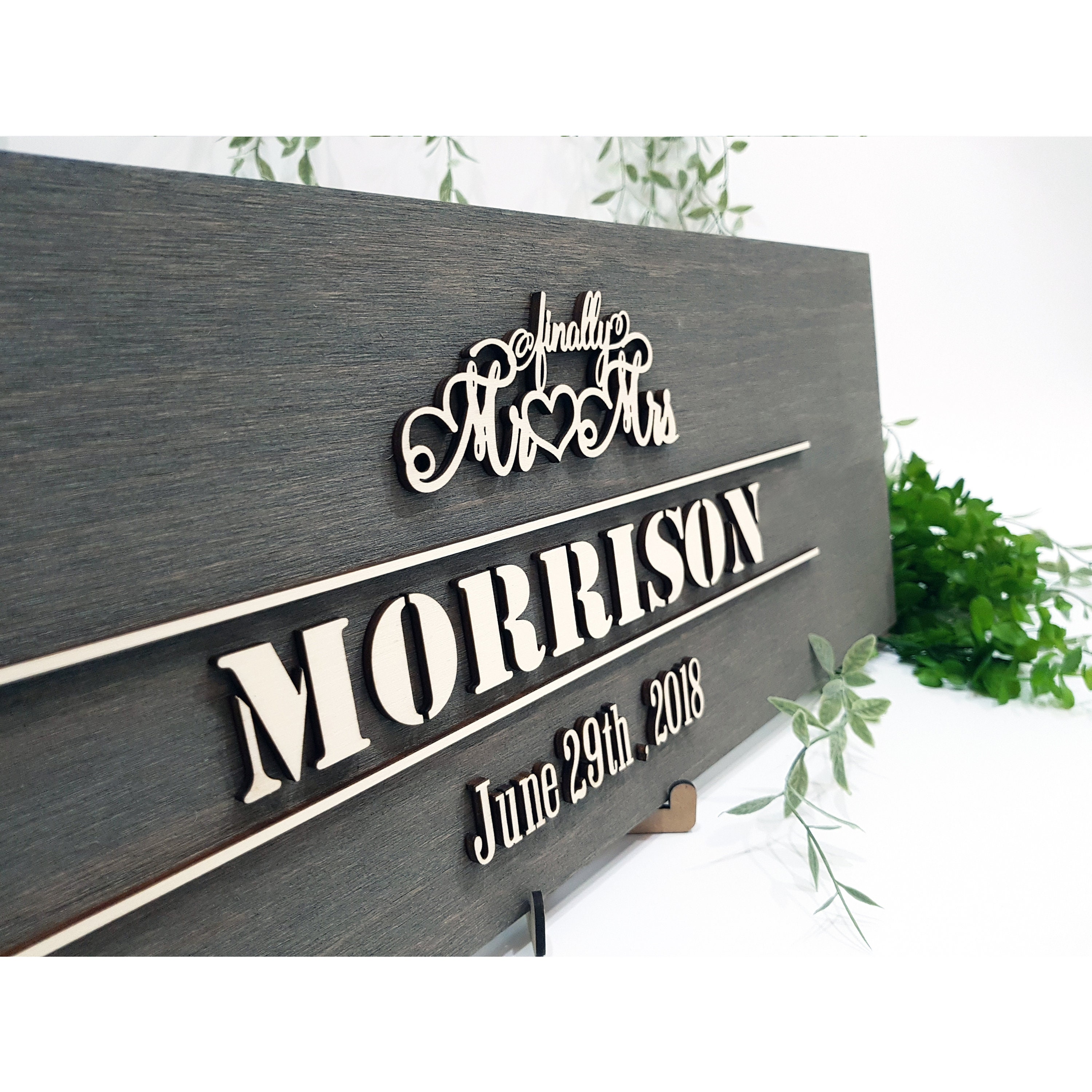 Wedding Sign Family Sign Wedding Decor Last Name Sign Custom | Etsy