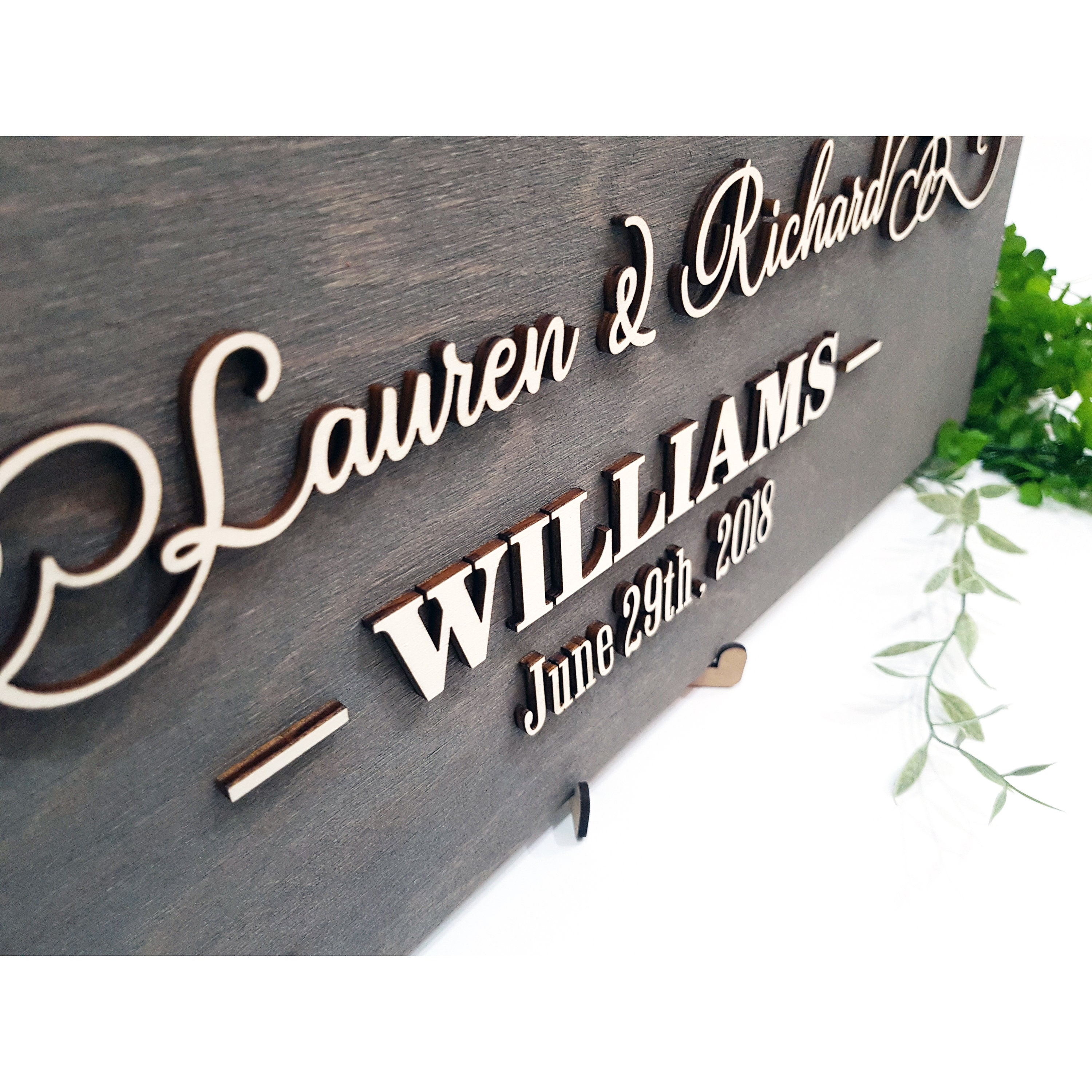 Family Name Signs Wedding Welcome Sign Rustic Wedding Sign | Etsy