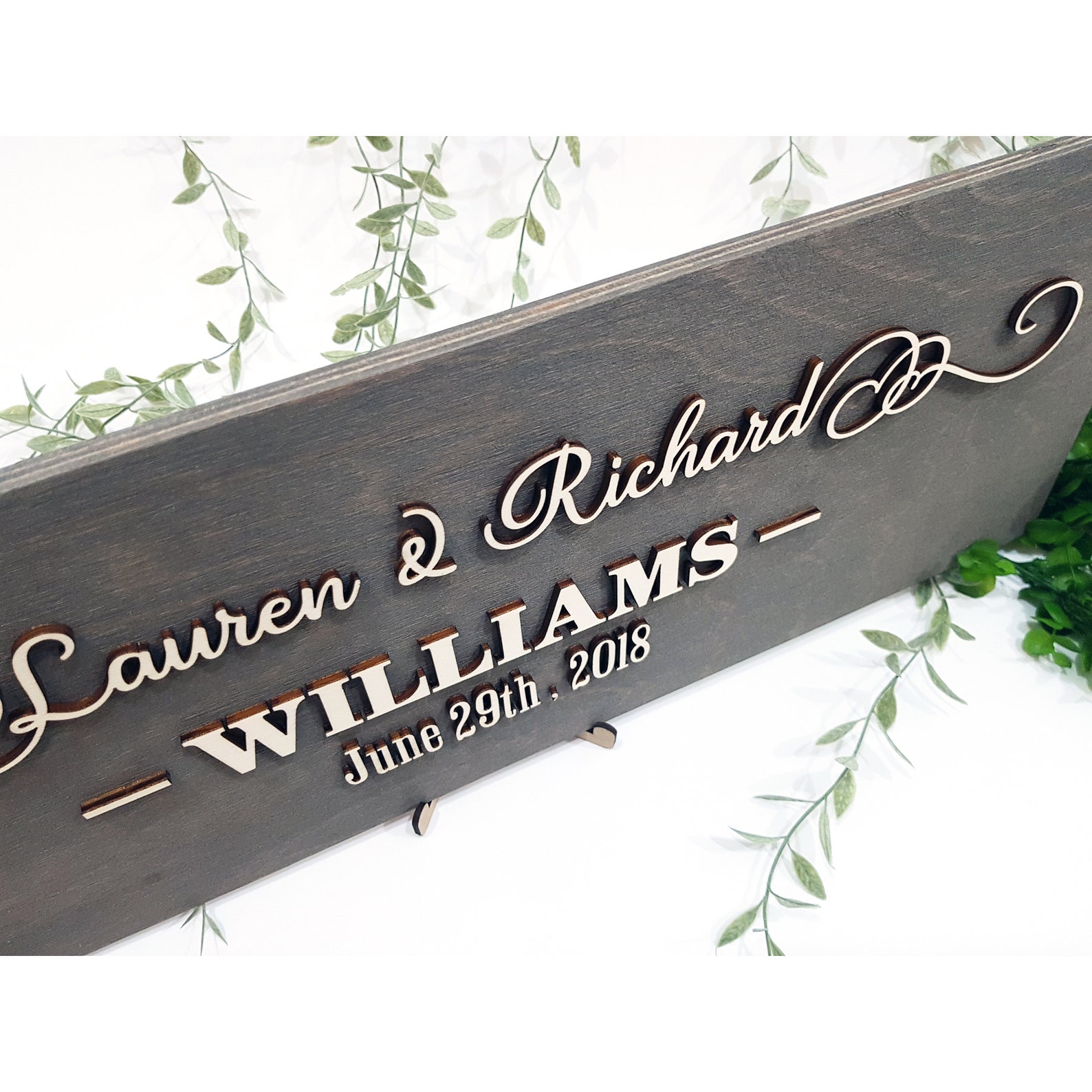 Family Name Signs Wedding Welcome Sign Rustic Wedding Sign | Etsy
