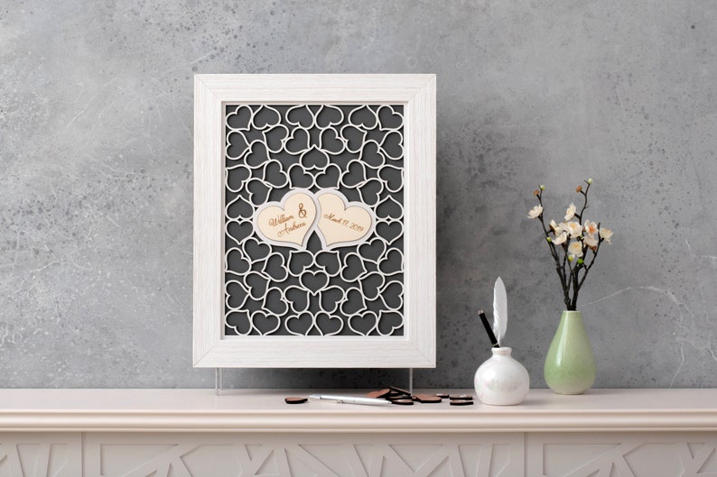 3D Wedding Guest Book Alternative Frame Custom Guest Book - Etsy