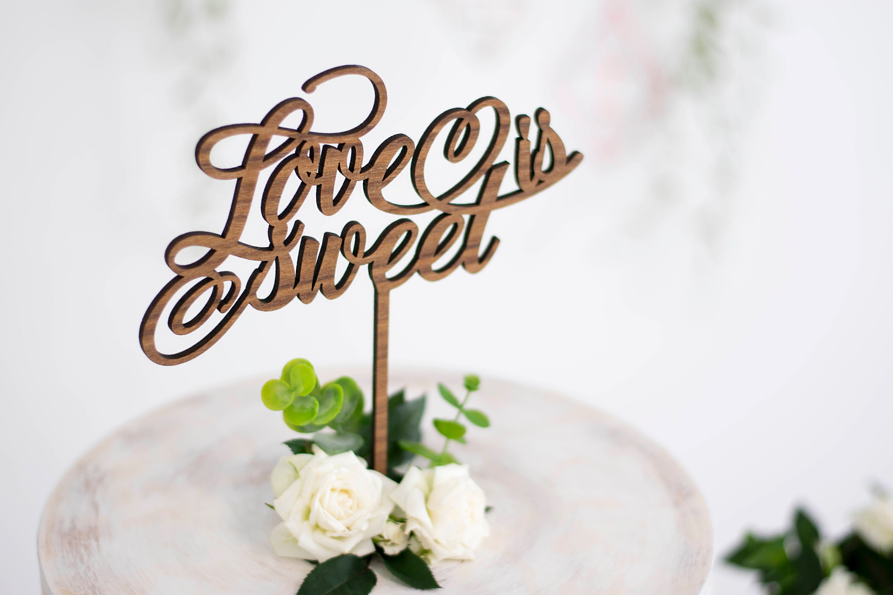 Cake Topper Name Cake Topper Rustic Wedding Customized Name - Etsy