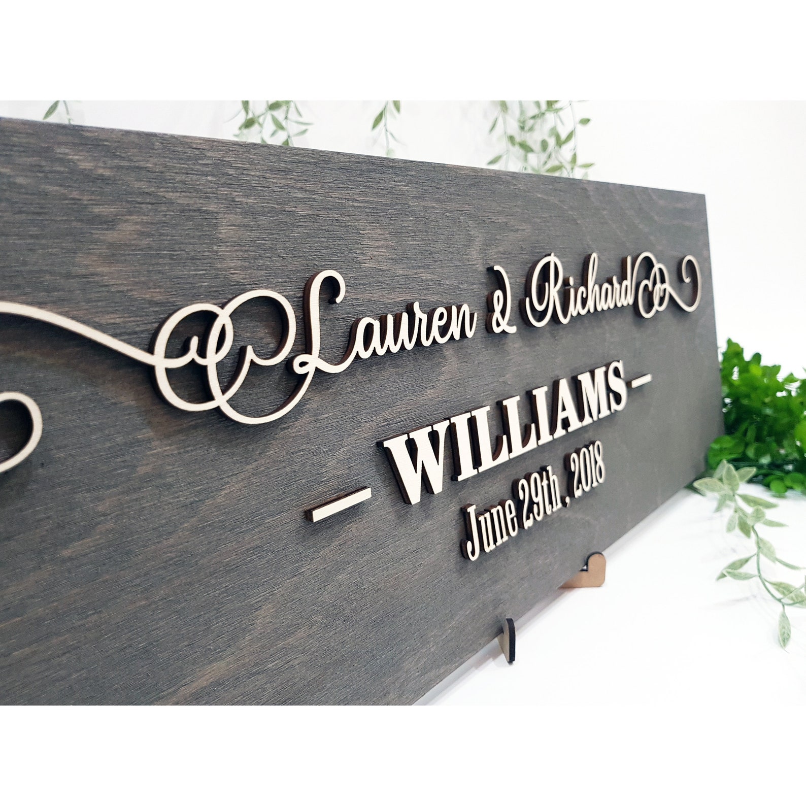 Family Name Signs Wedding Welcome Sign Rustic Wedding Sign | Etsy