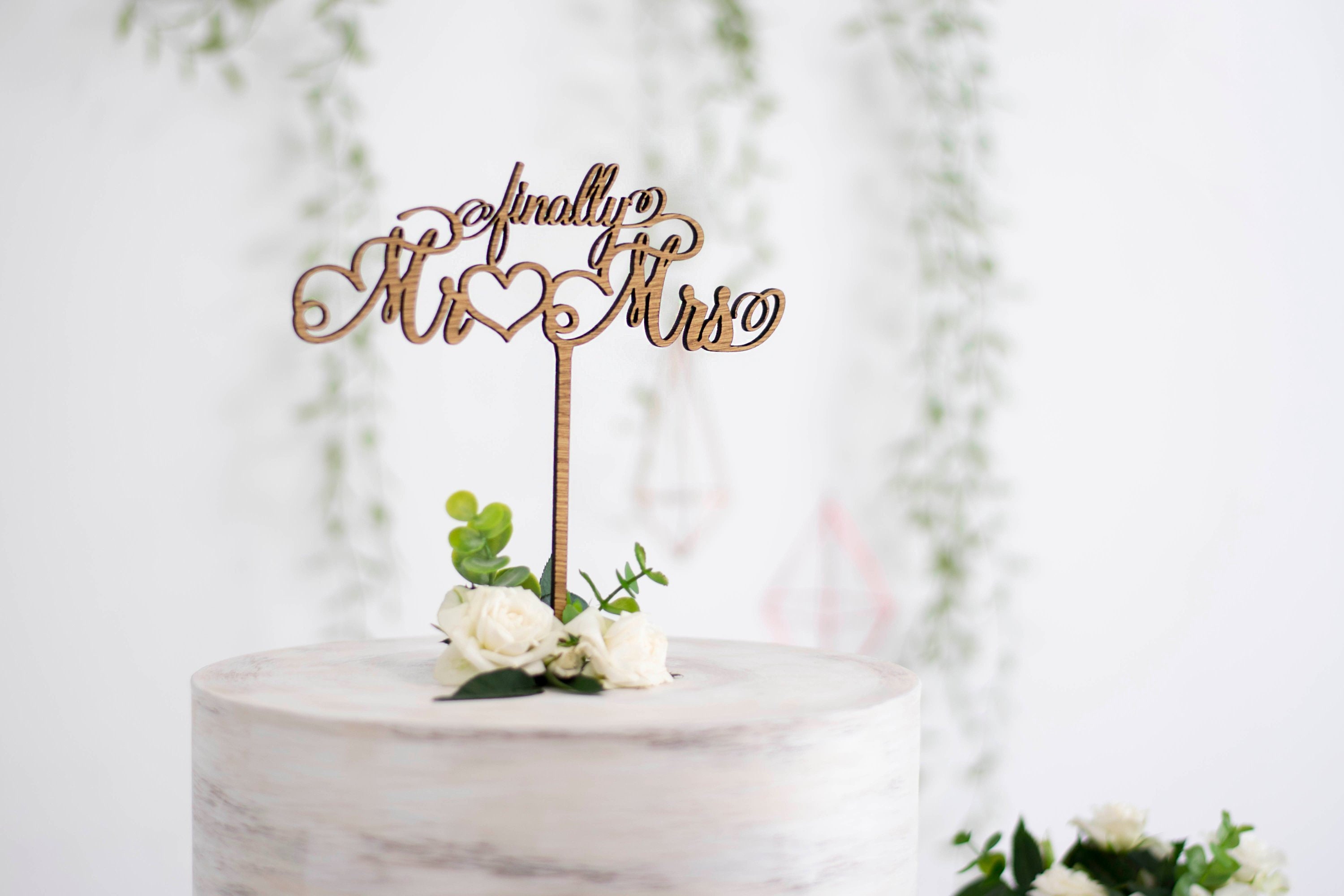 Cake Topper Name Cake Topper Rustic Wedding Customized Name - Etsy