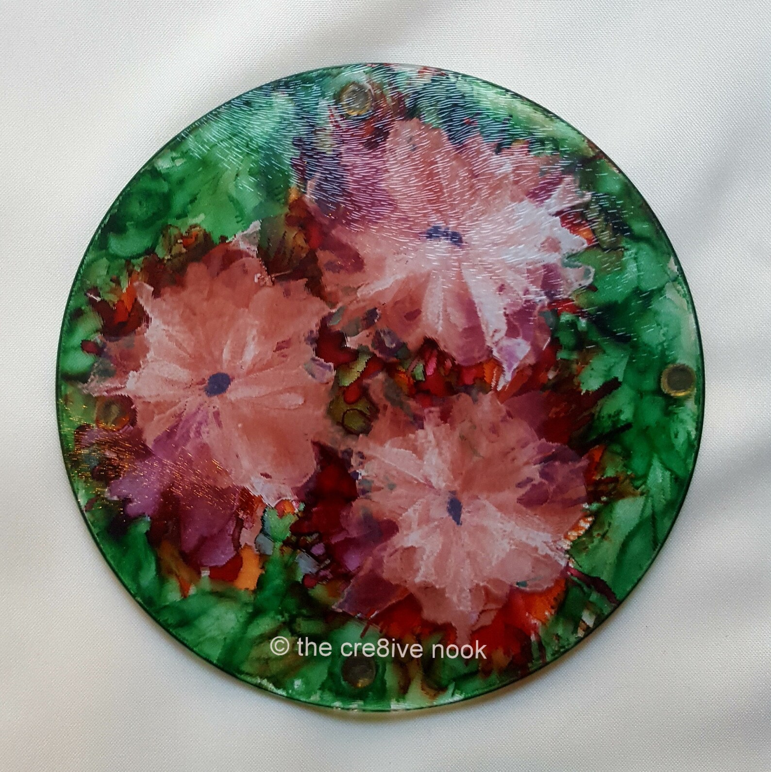 GLASS TRIVETS Set of 4 Round Tempered Glass Alcohol Inks - Etsy