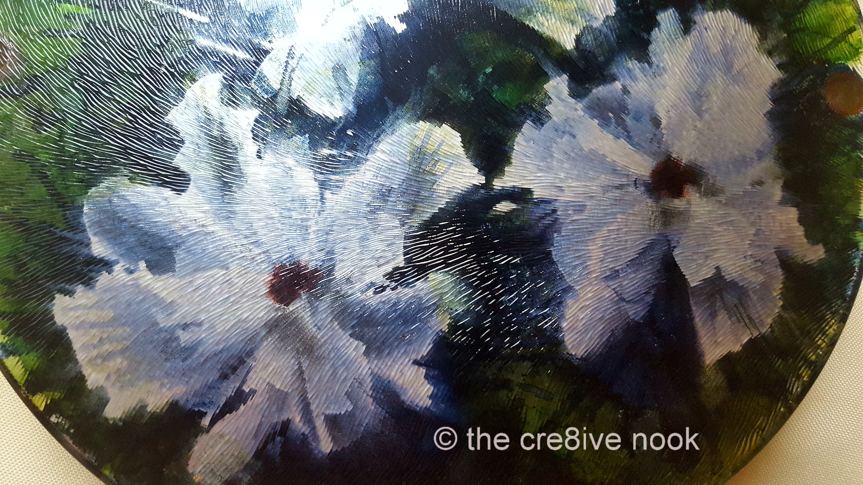 GLASS TRIVETS Set of 4, Round Tempered Glass, Alcohol Inks, Unique ...