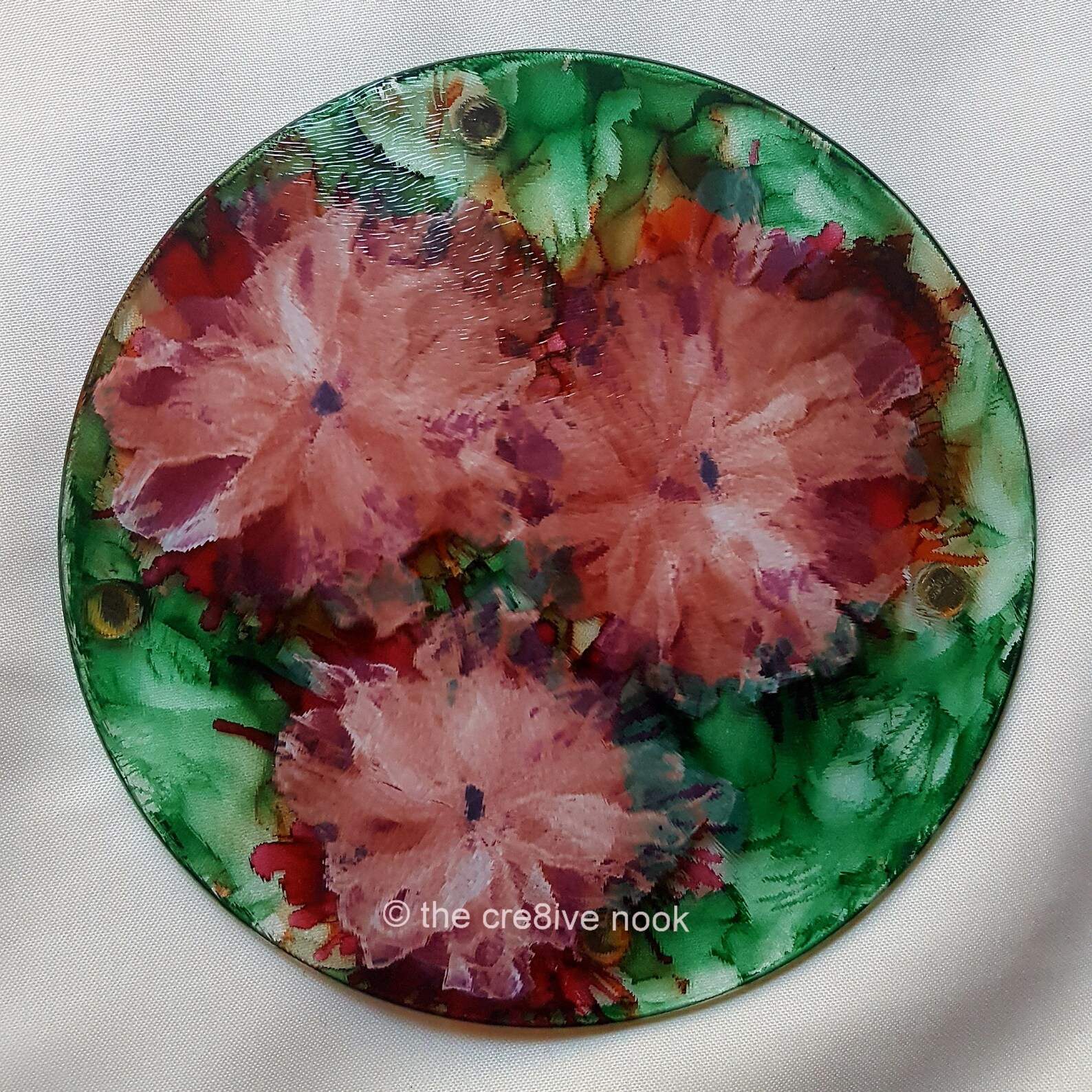 GLASS TRIVETS Set of 4 Round Tempered Glass Alcohol Inks - Etsy