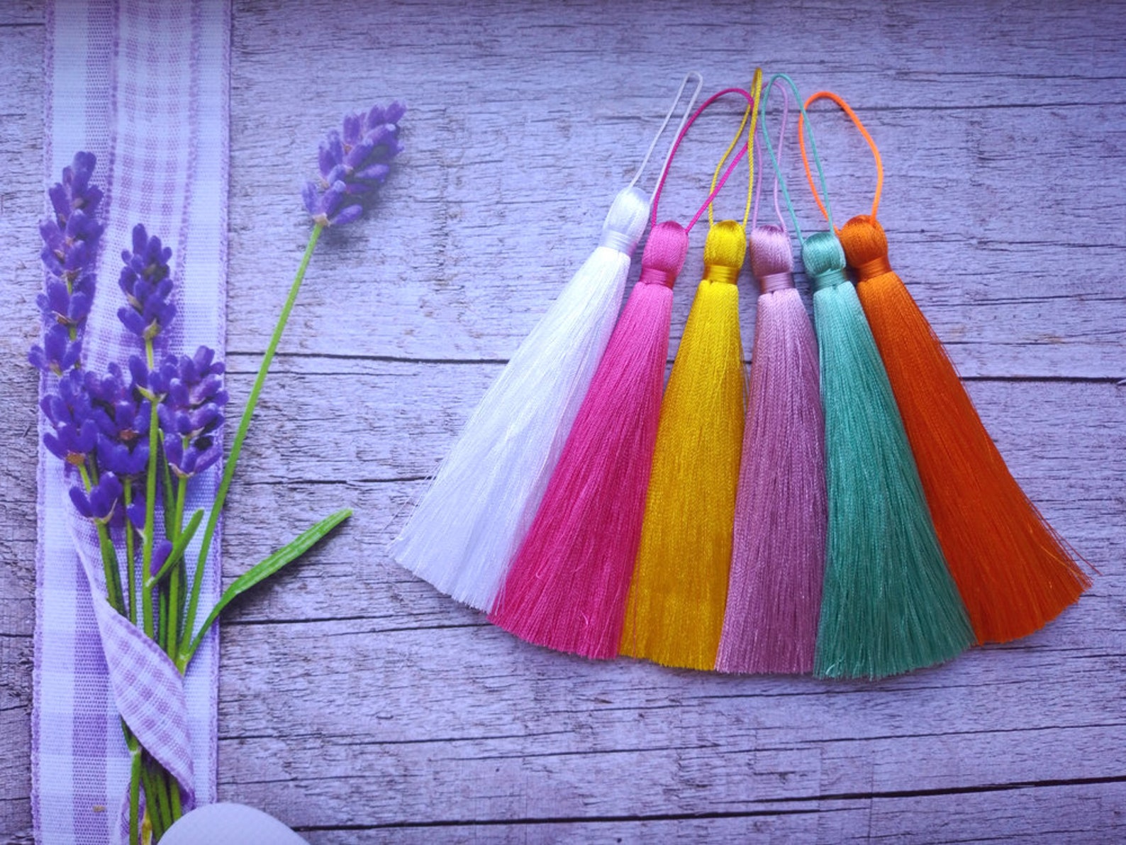 Colorful Silk Tassels With Loop 4 Inches Tassels Handmade - Etsy