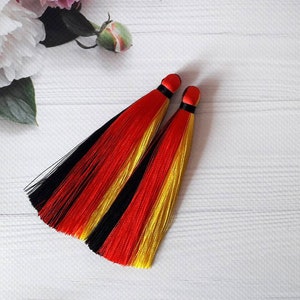 Black Yellow Red Silk Tassels Germany Flag Tassels 3 Colors - Etsy