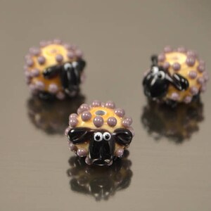 Lampwork Glass Sheep Beads, Handmade Glass Sheep Beads, Lampwork Sheep ...