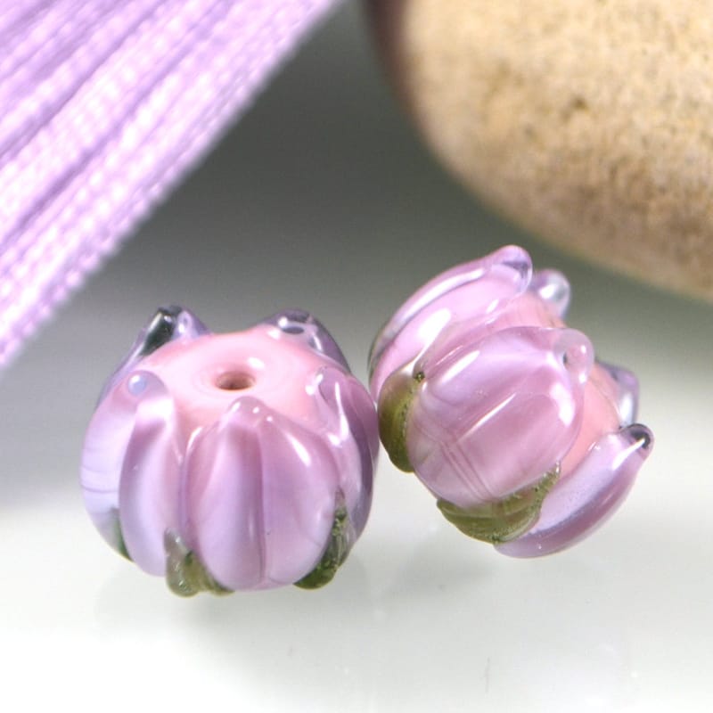 Glass Flower Beads - Etsy