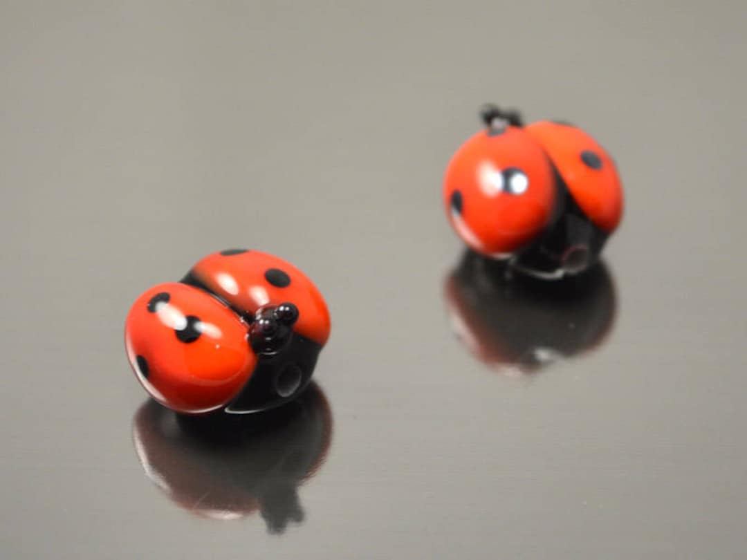 Lampwork Ladybug Lampwork Red Animal Beads Handmade Glass Insect Kid ...