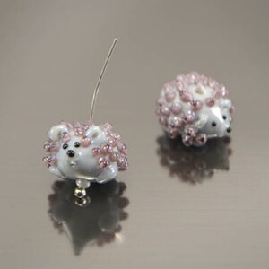 Lampwork Hedgehog Beads 3 Colors, Glass Hedgehog Beads, Lampwork ...