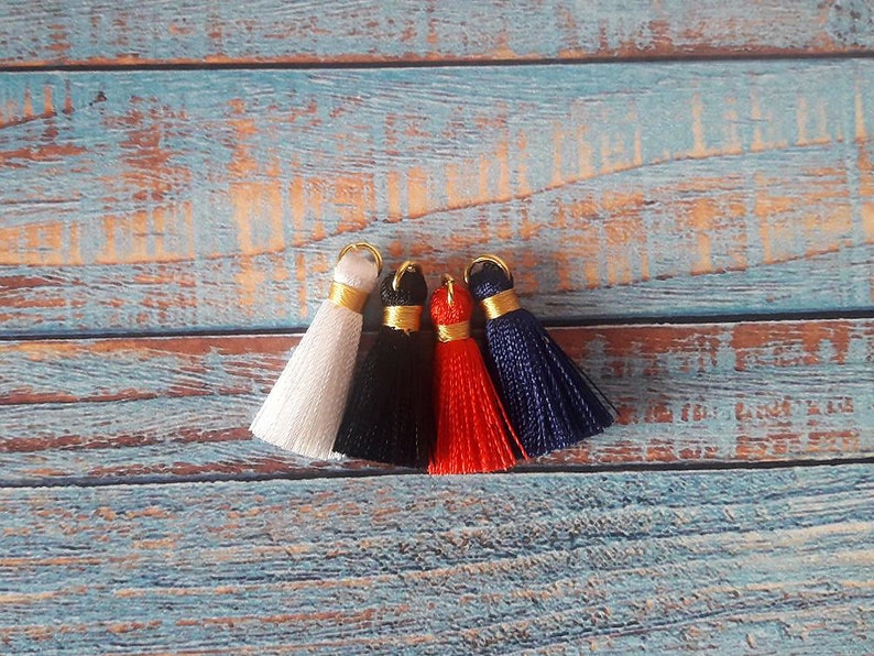 10pcs 1 Inch Red Silk Tassels With Gold Binding Scarlet Red - Etsy