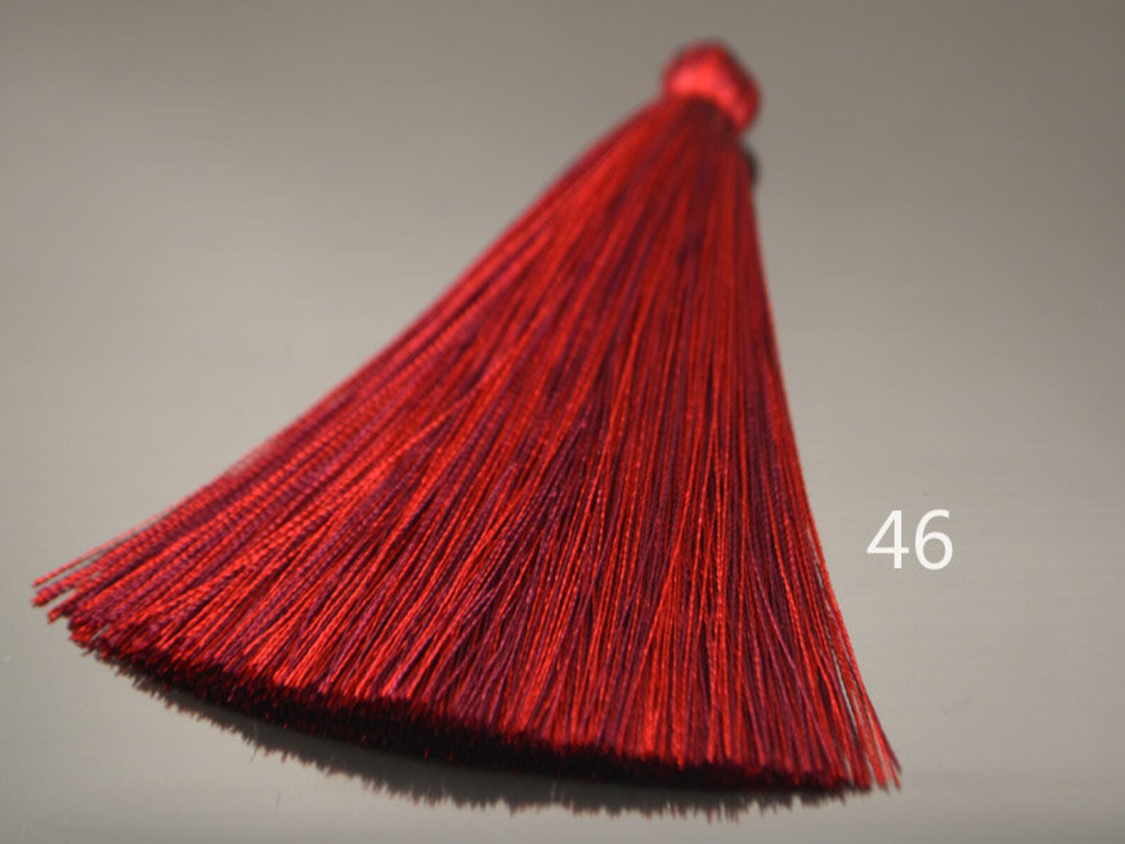 Extra Thick Red Mix Silk Tassels 3 Inch (7.5cm) With Silver Jump Ring ...