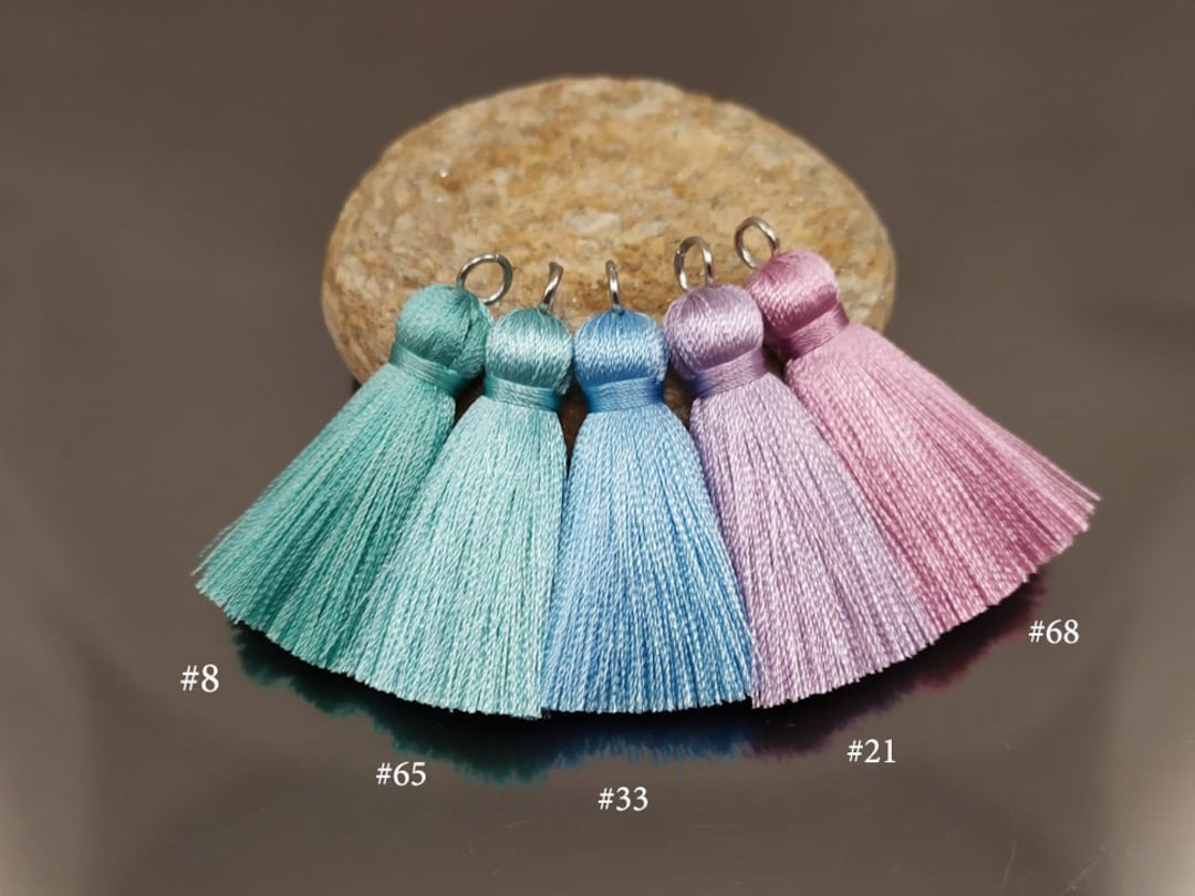Pastel Blue Silk Tassel 1.57 Inch 4cm, Mint Green Tassels,sky Blue ...