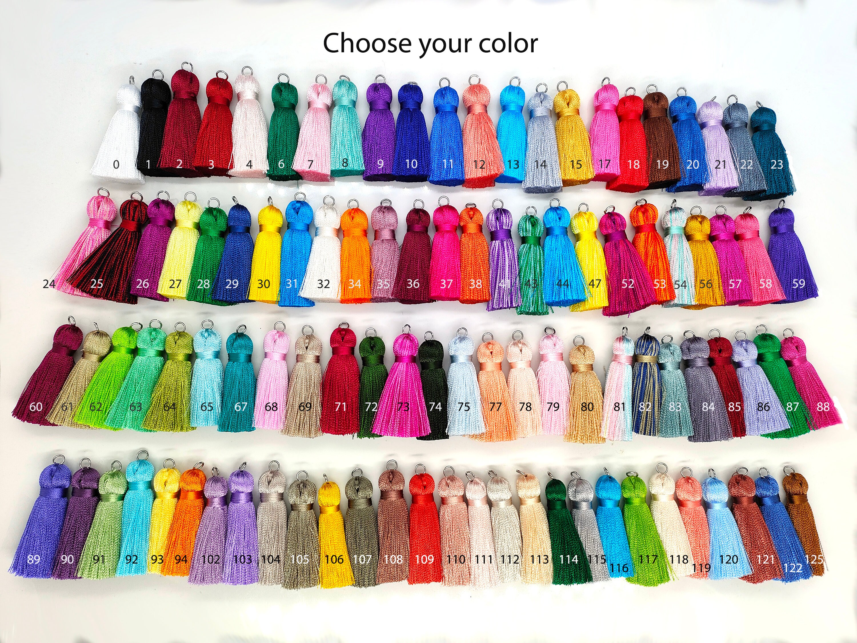 White Blue Yellow Silk Tassels, 3 Colors Tassel, Curacao Flag Tassels ...