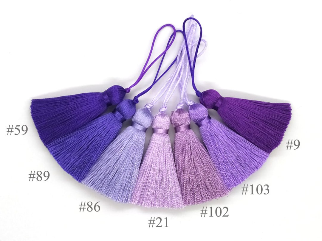 Purple 2 Inch Silk Tassels, Small Lavender Tassels, 5cm Tassels, Violet ...