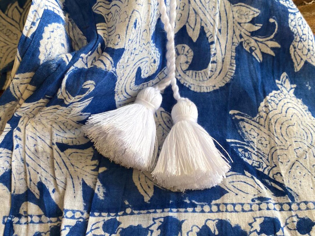 Cotton Tassels 1.57 Inch (4cm) for Linen Dresses, Tassels With 20cm ...