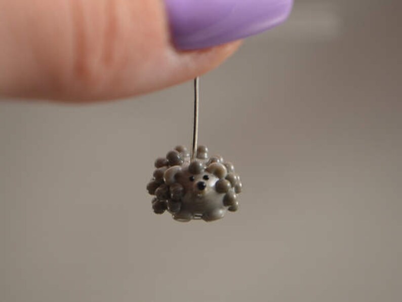 Lampwork Hedgehog Beads 3 Colors, Glass Hedgehog Beads, Lampwork ...