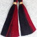 2 Colors Tassels - 4" Black and Dark Red Silk Tassels Gold or Black ...