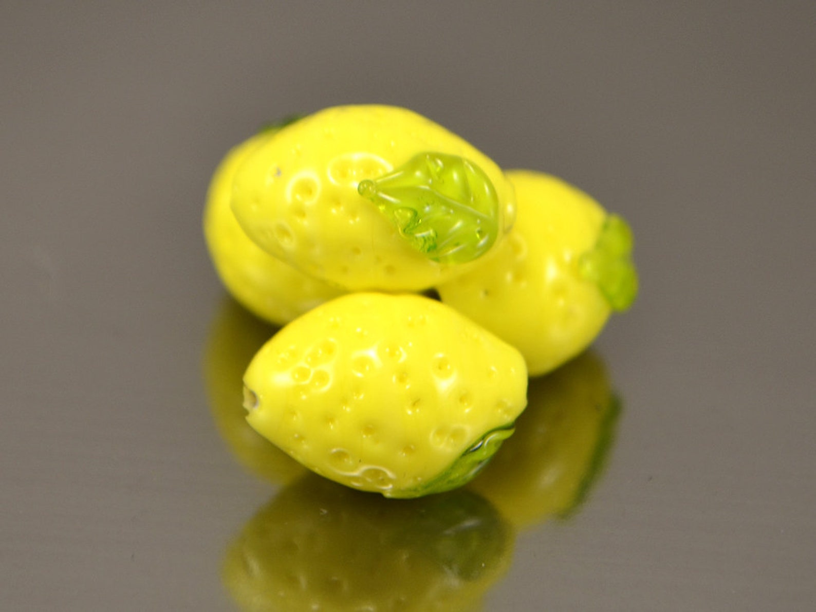 Lemon Beads Lampwork Fruits Glass Fruit Beads Artisan - Etsy