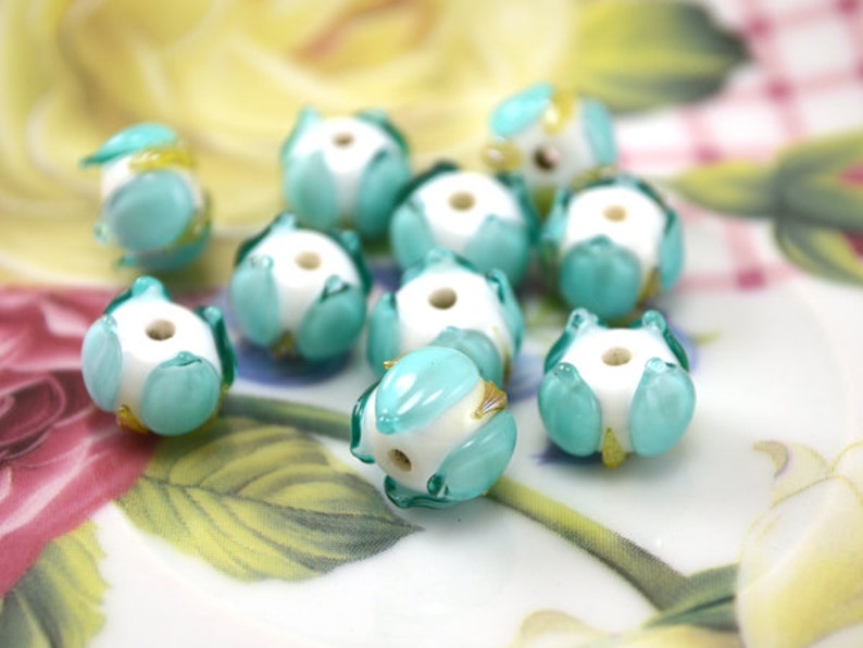 Handmade Lampwork Beads Flower Glass Beads for Jewelry Making - Etsy