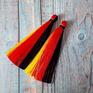 Black Yellow Red Silk Tassels Germany Flag Tassels 3 Colors - Etsy