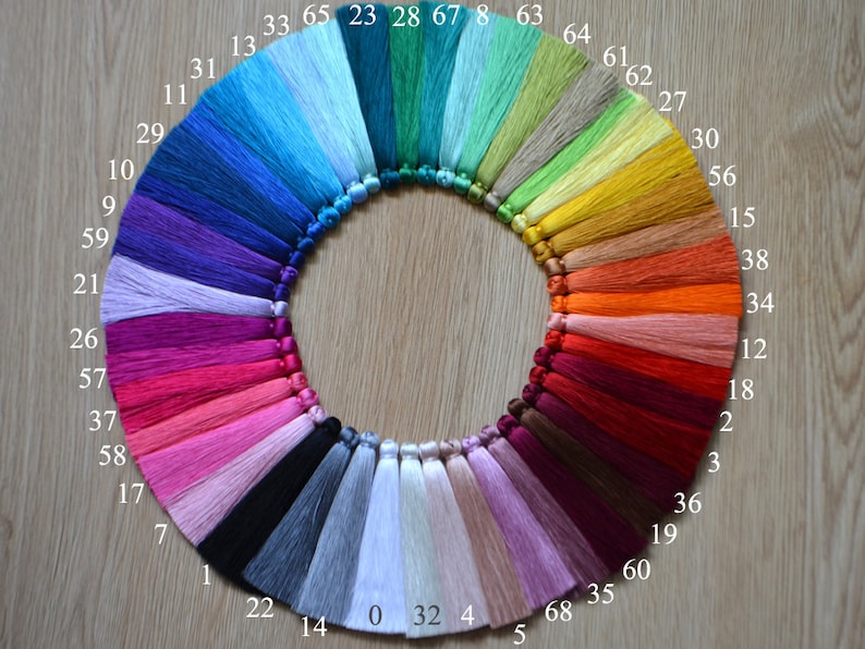 2 Colors Tassel, 2 Inches Silk Tassels, Mini Silk Tassels, Tiny Tassels ...
