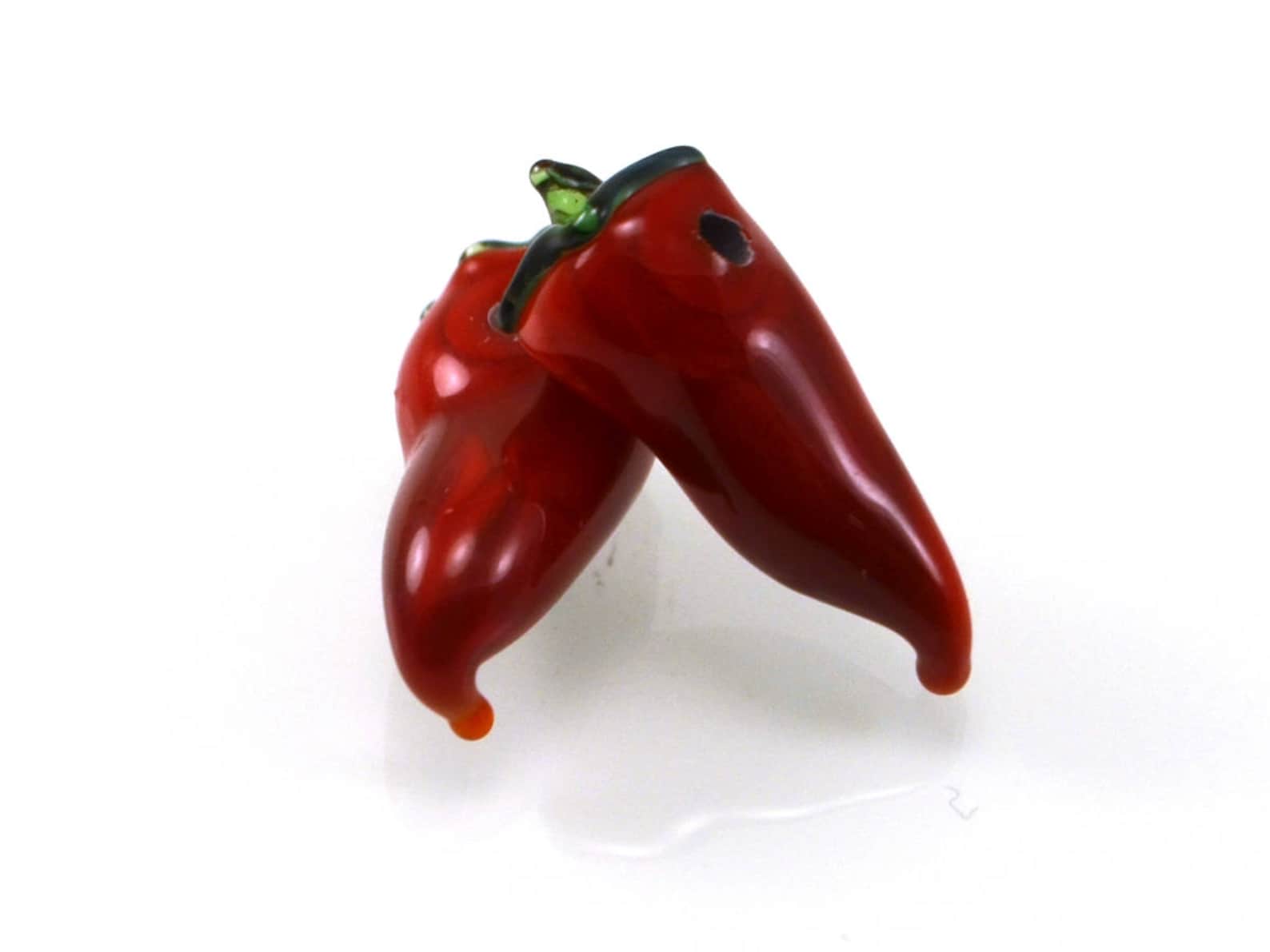 Chilli Pepper Glass Beads Artisan Handmade Lampwork Vegetables | Etsy