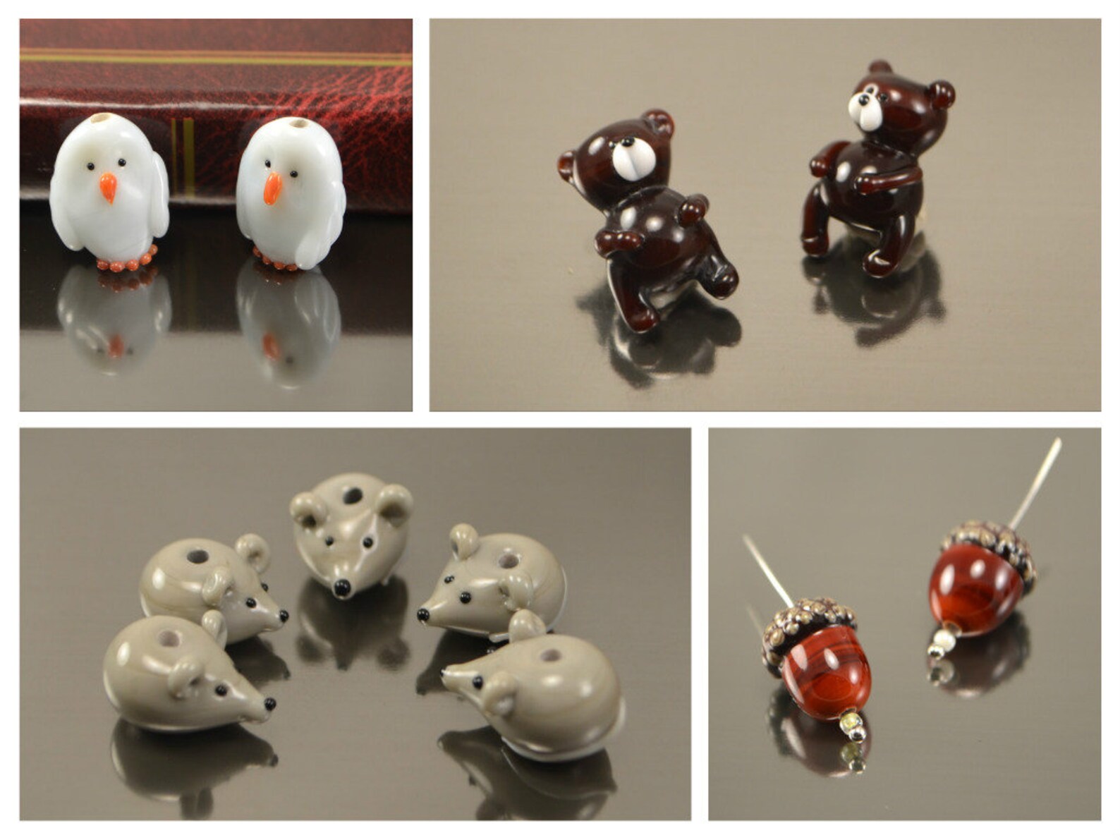 Handmade Glass Dog, Animal Bead Charms, Home Animal, Pet Beads ...