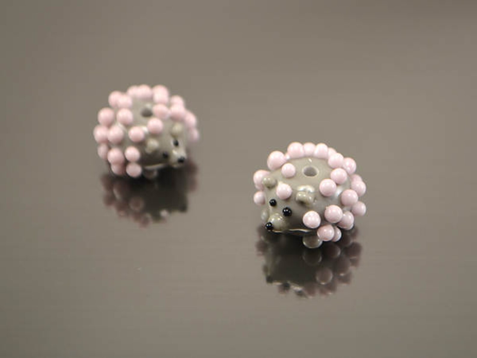 Lampwork Hedgehog Beads 3 Colors, Glass Hedgehog Beads, Lampwork ...