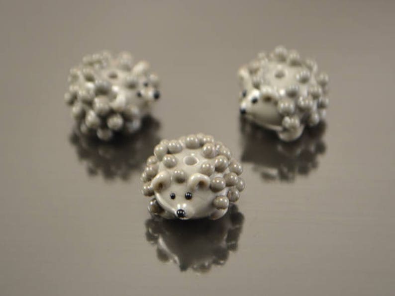 Lampwork Hedgehog Beads 3 Colors Glass Hedgehog Beads - Etsy