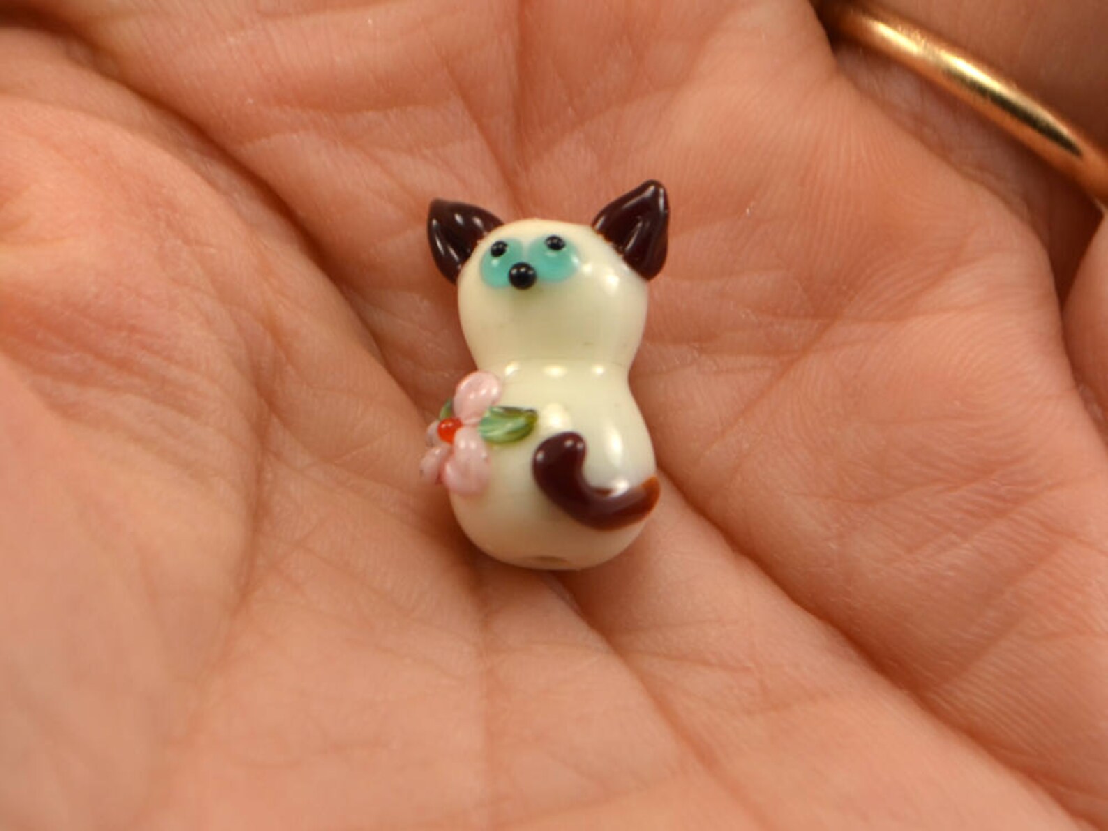 Handmade Lampwork Cat Beads Glass Cat Beads Lampwork Kitten Beads for ...