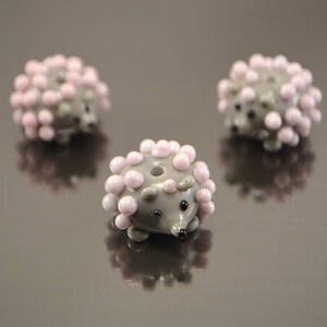 Lampwork Hedgehog Beads 3 Colors, Glass Hedgehog Beads, Lampwork ...