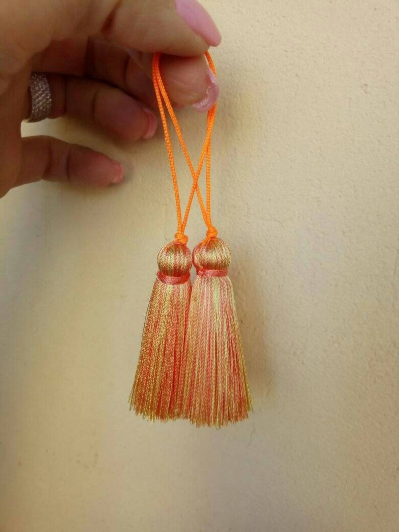 2 Colors Tassel 2 Inches Silk Tassels Mini Silk Tassels - Etsy