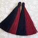 2 Colors Tassels 4 Black and Dark Red Silk Tassels - Etsy