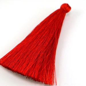 Red Silk Tassel for Pendant Tassels for Earrings Red Tassel Earrings ...