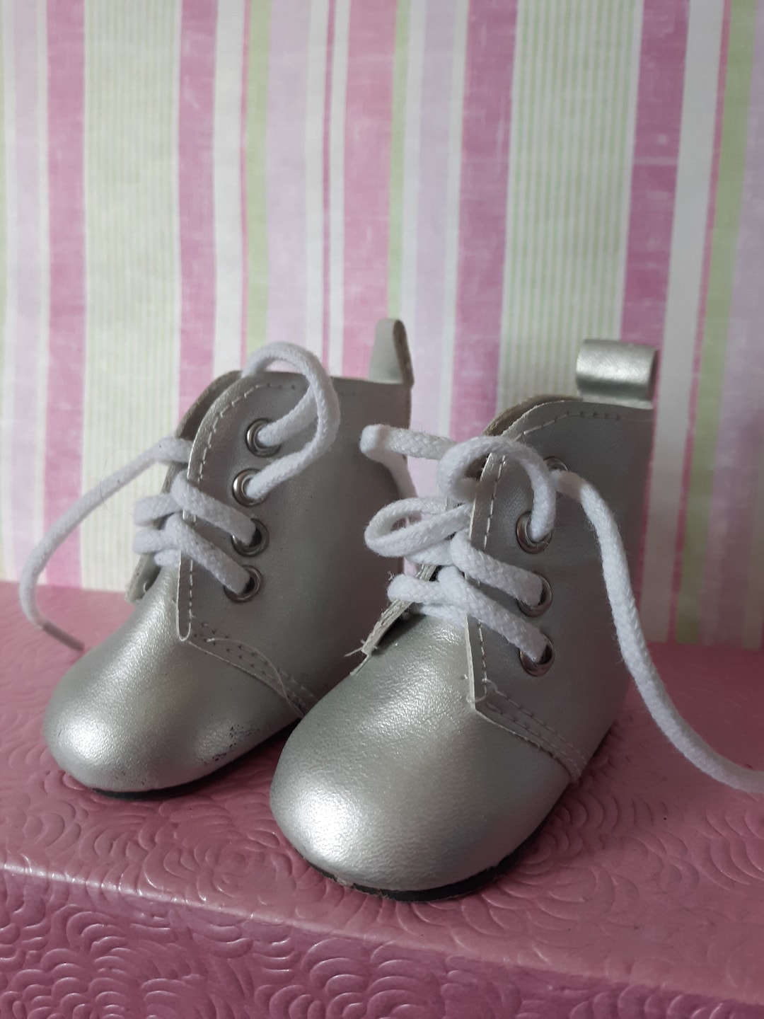 18 Inch Doll Boot, Silver Color Boots for AG Dolls, Doll Dress, Doll ...