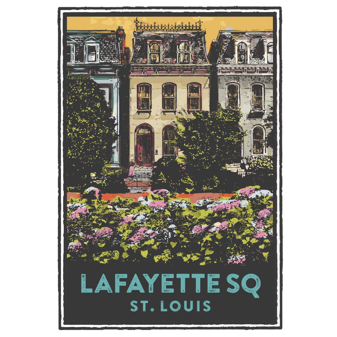 St. Louis Gesture Series, Lafayette Square, St Louis Art, Travel Print ...