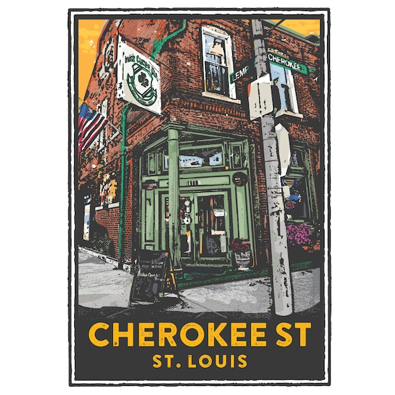 St. Louis Gesture Series the Irish Corner Pub on Cherokee - Etsy