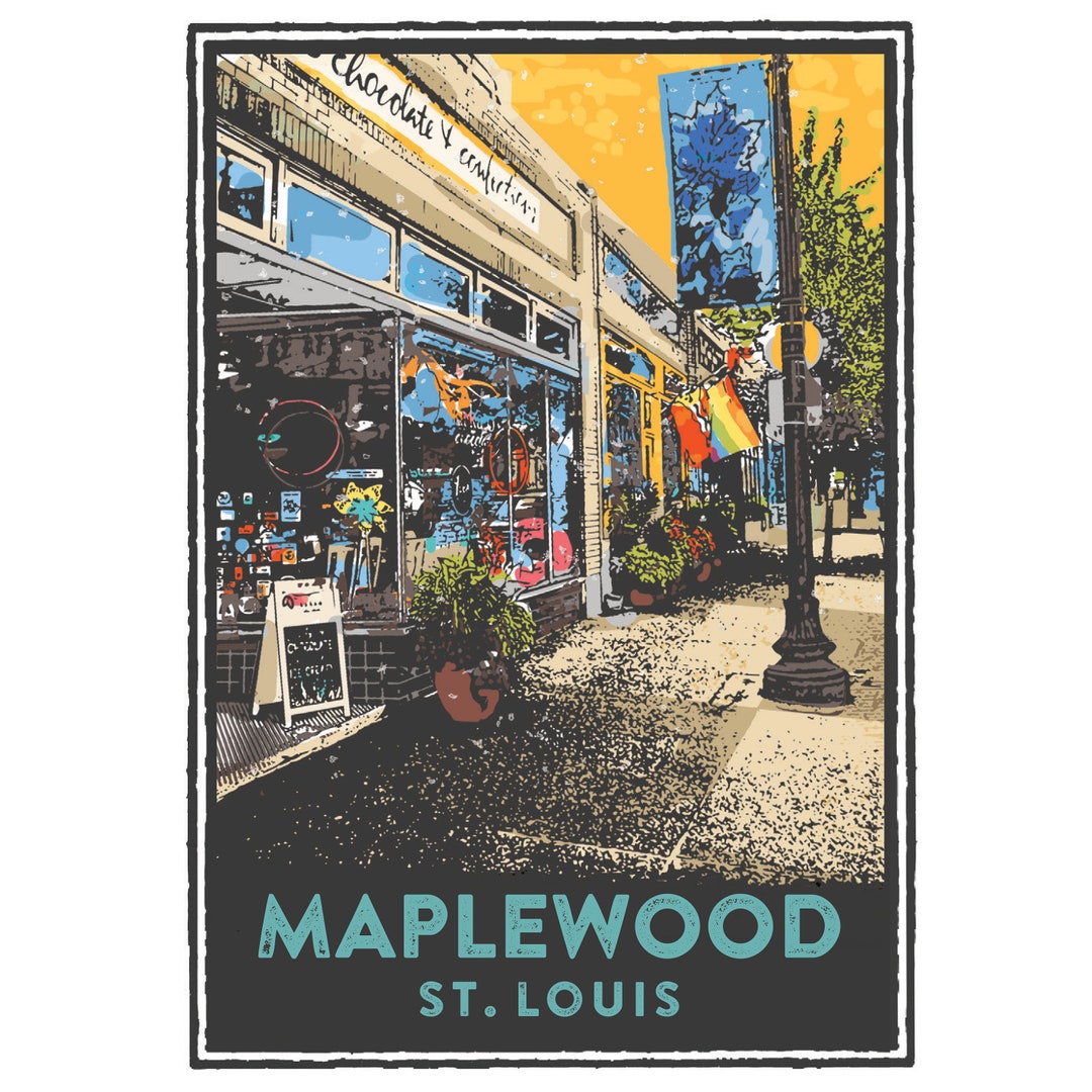 St. Louis Gesture Series, Maplewood, St Louis Art, Travel Print, Home ...