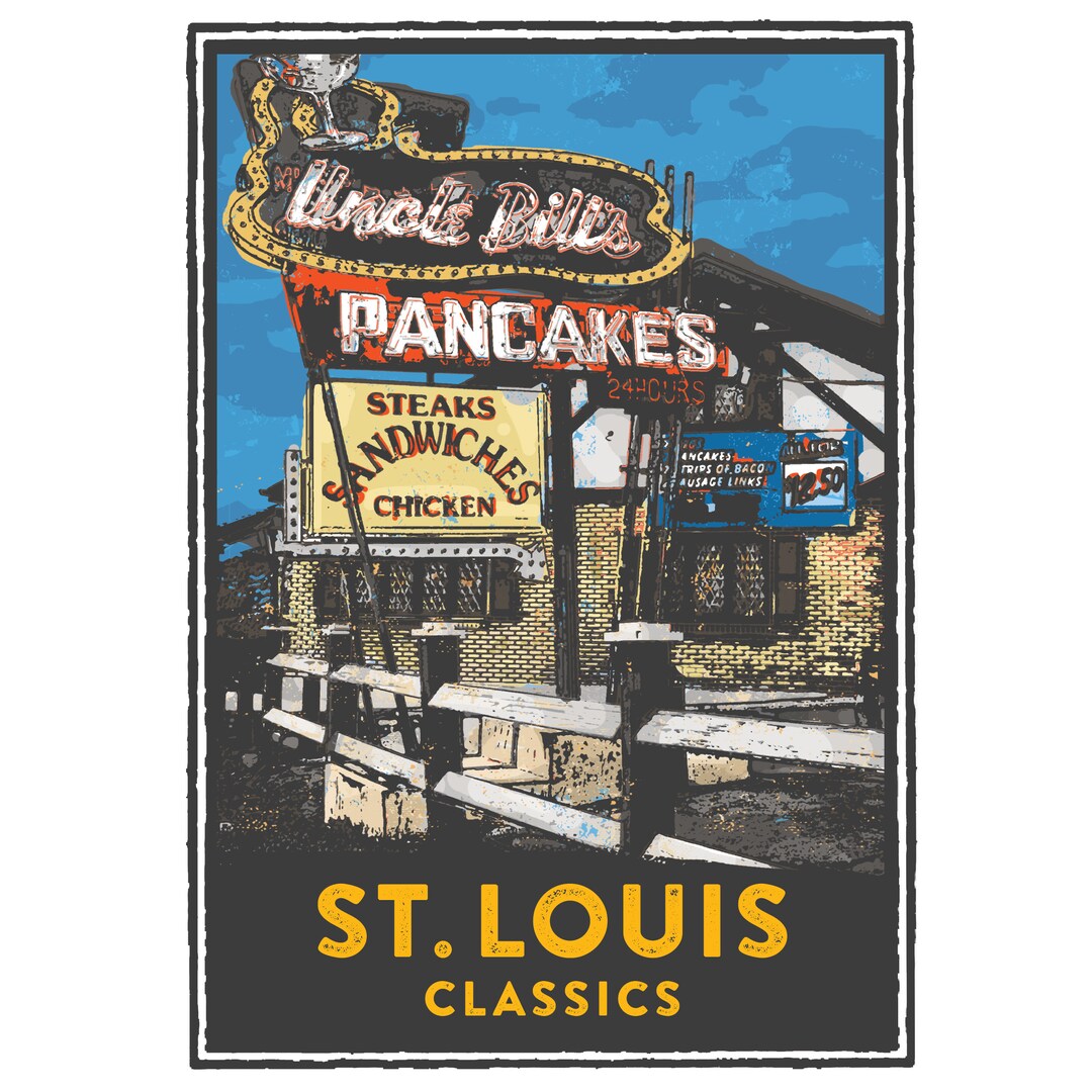 St. Louis Gesture Series, Uncle Bill's Pancakes, St Louis Art, Travel ...