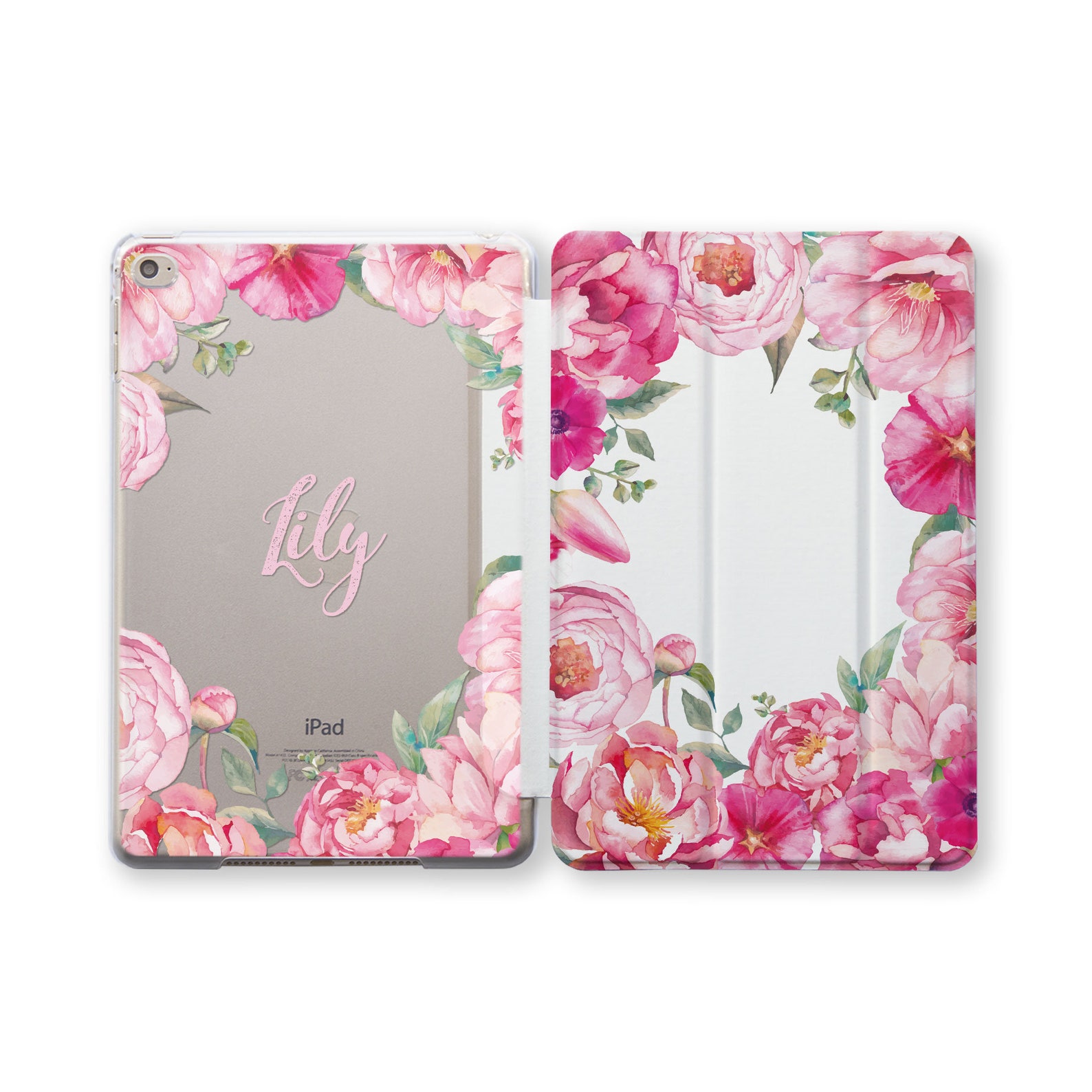 Pink Flowers Combined Case Ipad Pro 12.9 Case Ipad Mini 6 Case - Etsy UK
