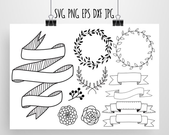 Wreath Svg Stripes Digital Files Svg Cute Art Design Ornament | Etsy